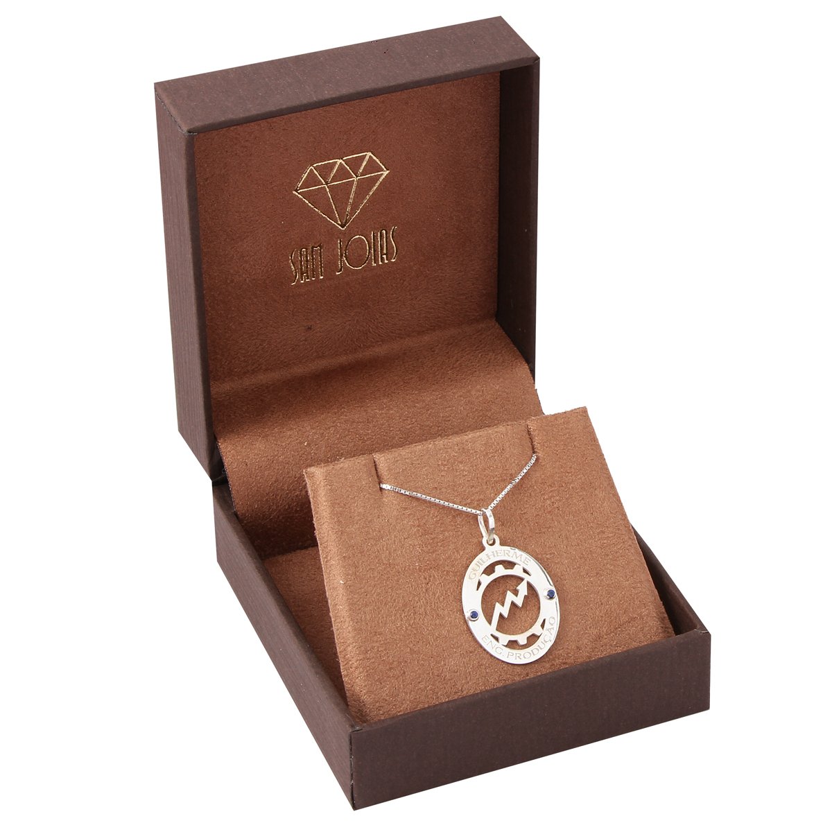 Colar Engenharia de Produção Coleção Formatura em Prata 925