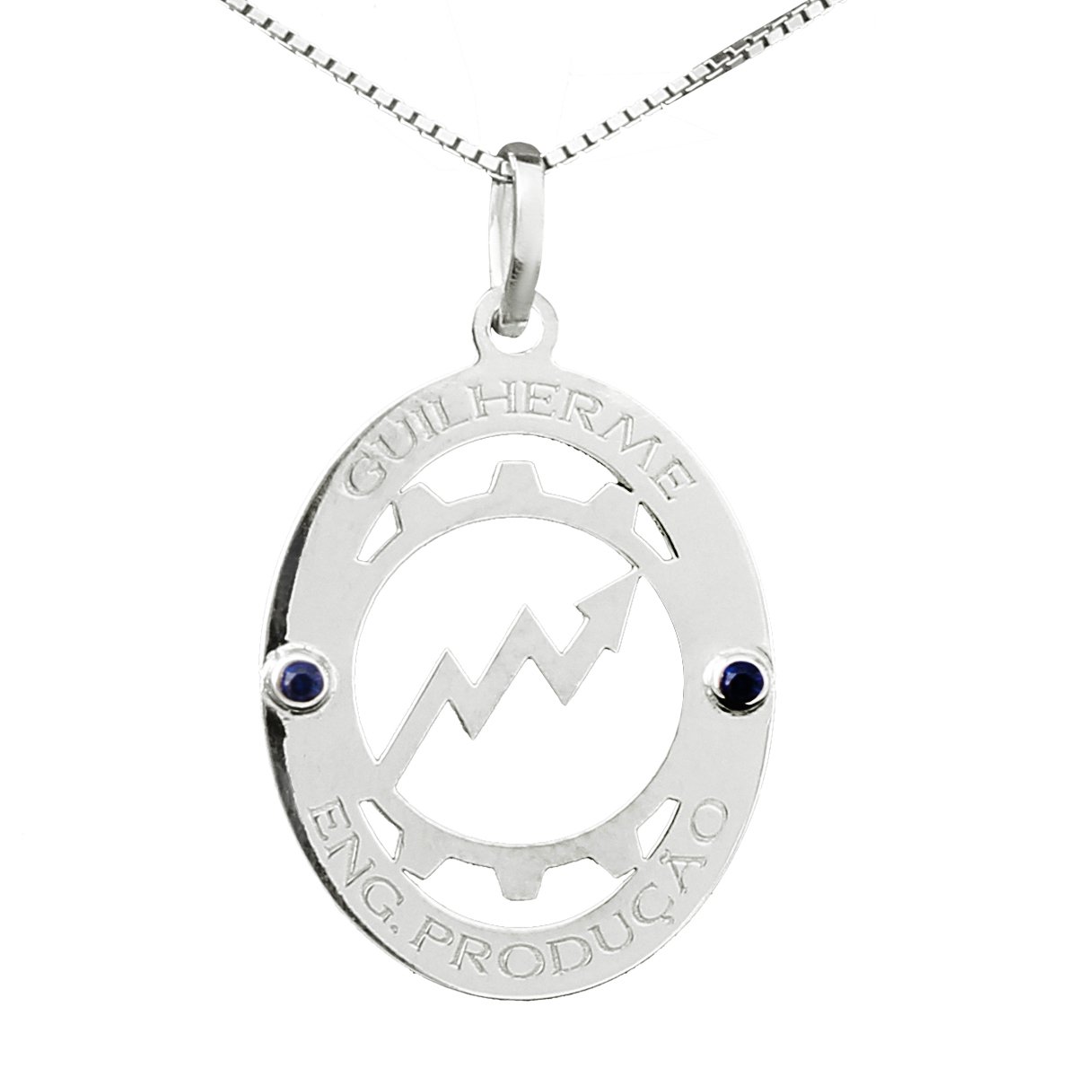 Colar Engenharia de Produção Coleção Formatura em Prata 925