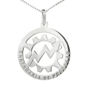 Colar Engenharia de Produção Coleção Formatura em Prata 925